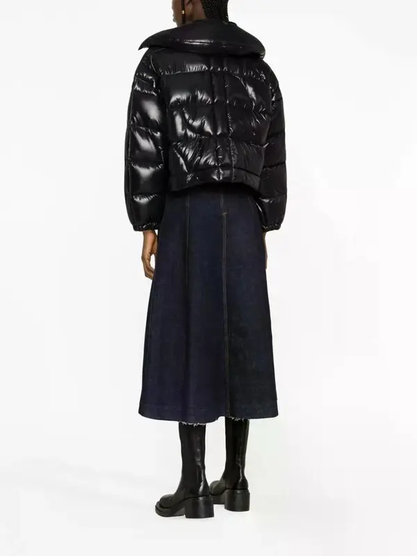 PATOU Cropped Puffer Jacket - Black