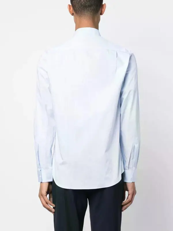 FURSAC Collarless Long-sleeve Cotton Shirt