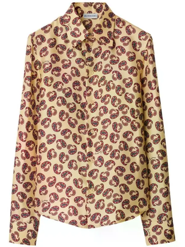 Burberry Paisley-print Silk Shirt