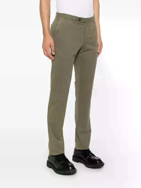 PT TORINO Slim-cut Chino Trousers - Green