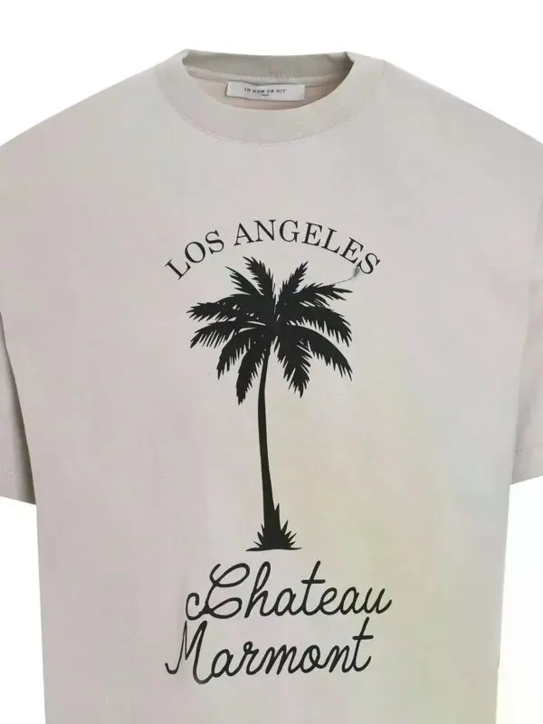 IH NOM UH NIT Palm-print Cotton T-shirt