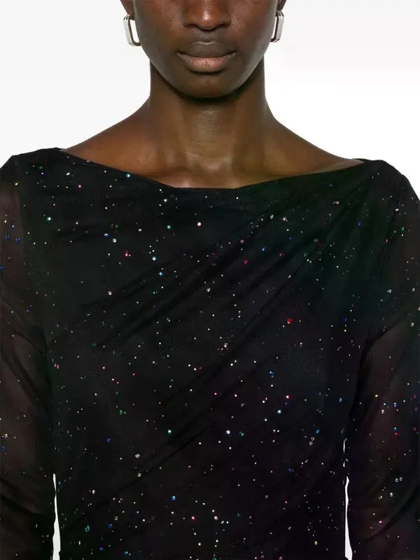 Talbot Runhof Glitter-detailed Mini Dress