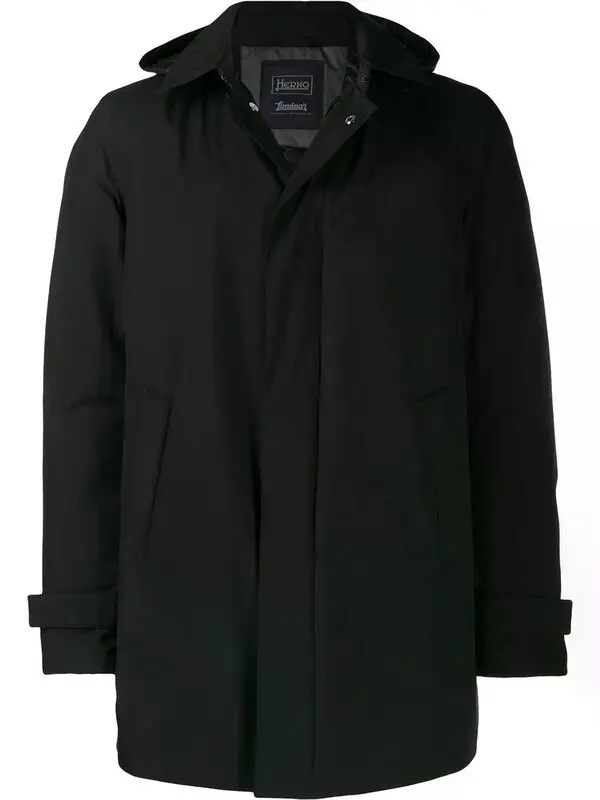 Herno Detachable Hooded Coat - Black