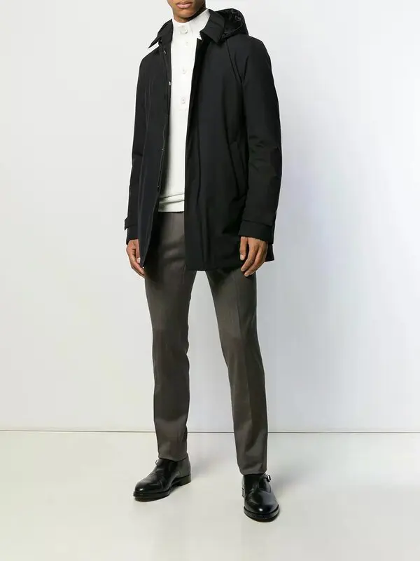 Herno Detachable Hooded Coat - Black