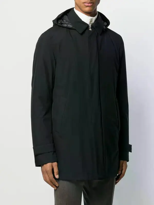 Herno Detachable Hooded Coat - Black
