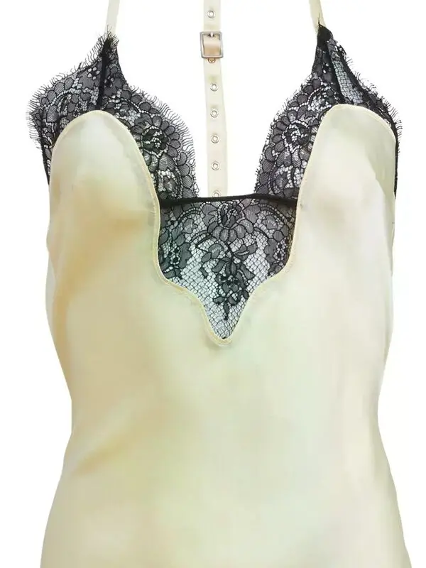 FLEUR DU MAL T-strap Slip Dress