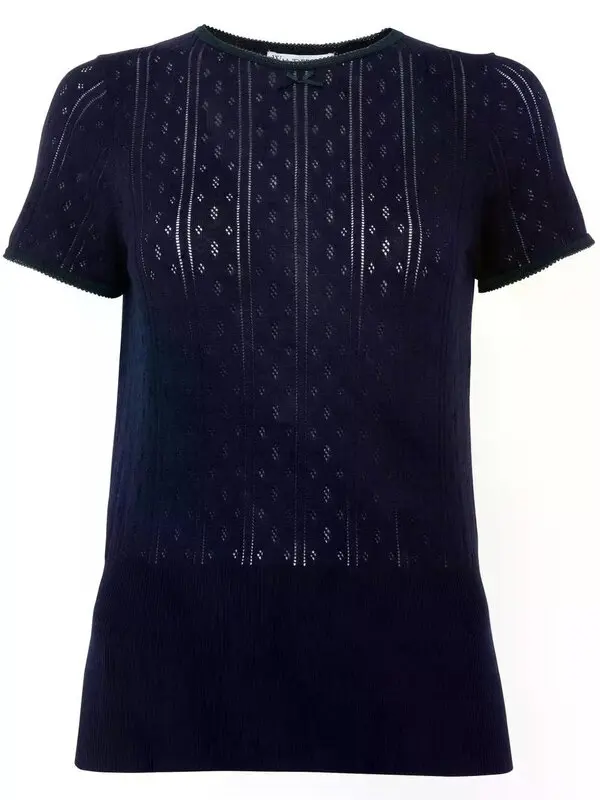 JW Anderson Logo-embroidered Pointelle Top