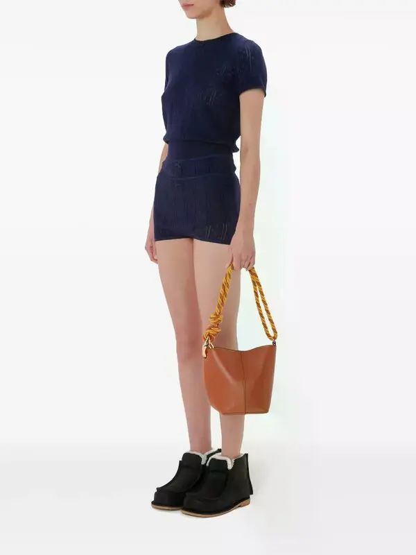 JW Anderson Logo-embroidered Pointelle Top