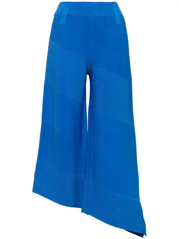 Ph5 Diagonal-ribbed Cropped Wide Leg Pants
