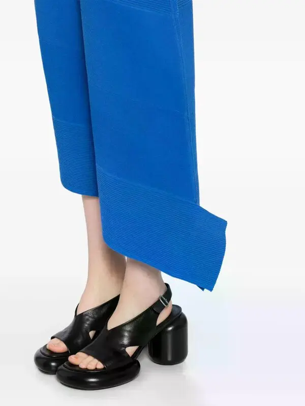 Ph5 Diagonal-ribbed Cropped Wide Leg Pants