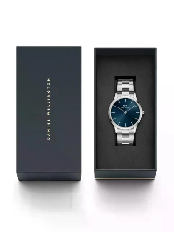 DANIEL WELLINGTON Iconic Link 40mm Bracelet Watch - Blue