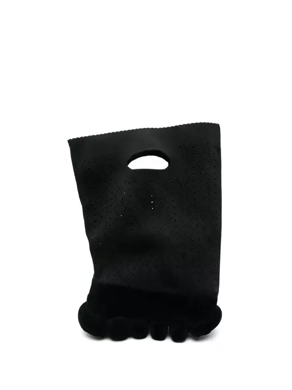 GROUNDS Lace Knit Clutch Bag - Black