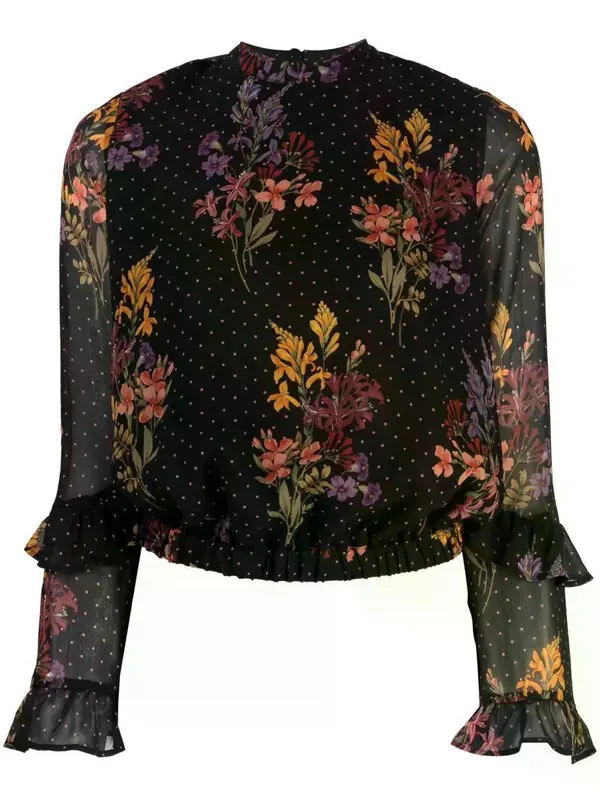 TWINSET Polka Dot And Floral Print Blouse
