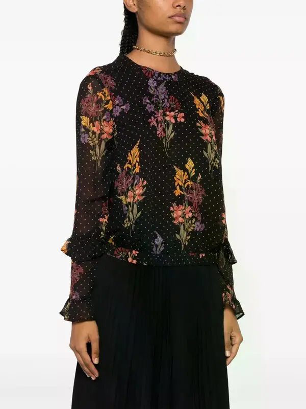 TWINSET Polka Dot And Floral Print Blouse