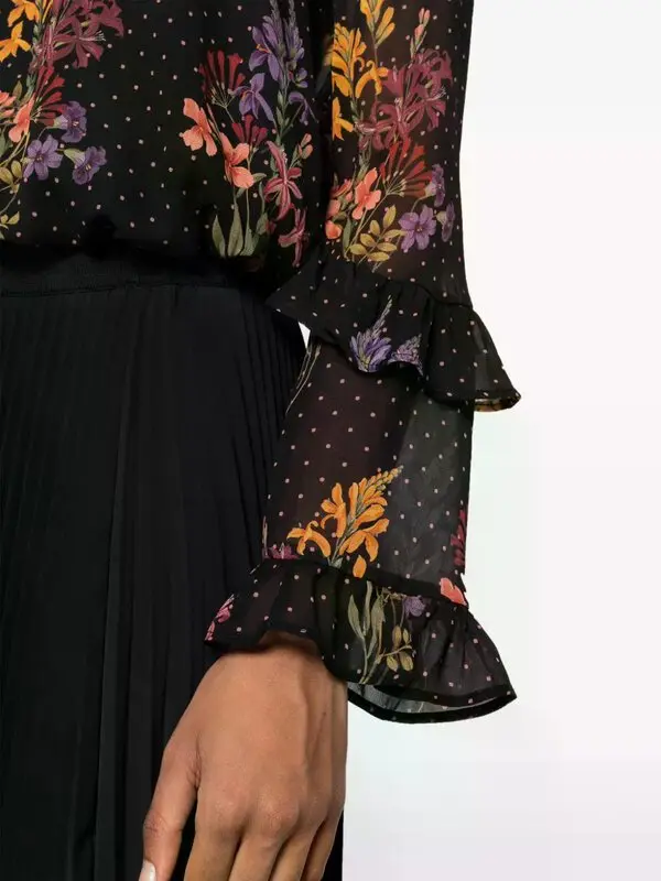 TWINSET Polka Dot And Floral Print Blouse
