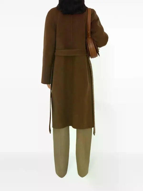 Burberry Cashmere Felted Belted Coat