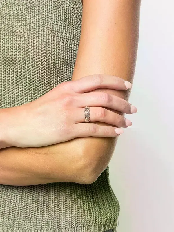 NIALAYA JEWELRY Chain-link Band Ring