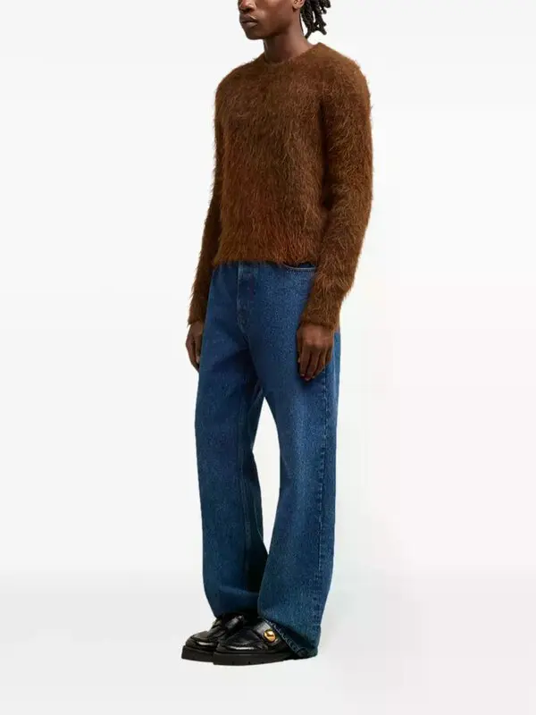 AMI Paris Alpaca-mohair Blend Brushed Sweater