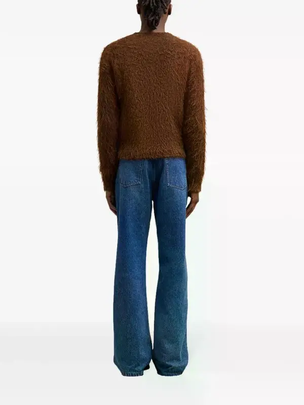 AMI Paris Alpaca-mohair Blend Brushed Sweater