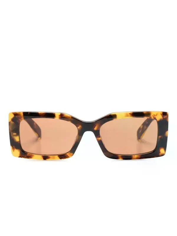 Stella McCartney Tortoiseshell-effect Rectangle-frame Sunglasses - Brown