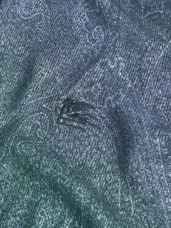Etro Paisley-print Polo Shirt - Blue