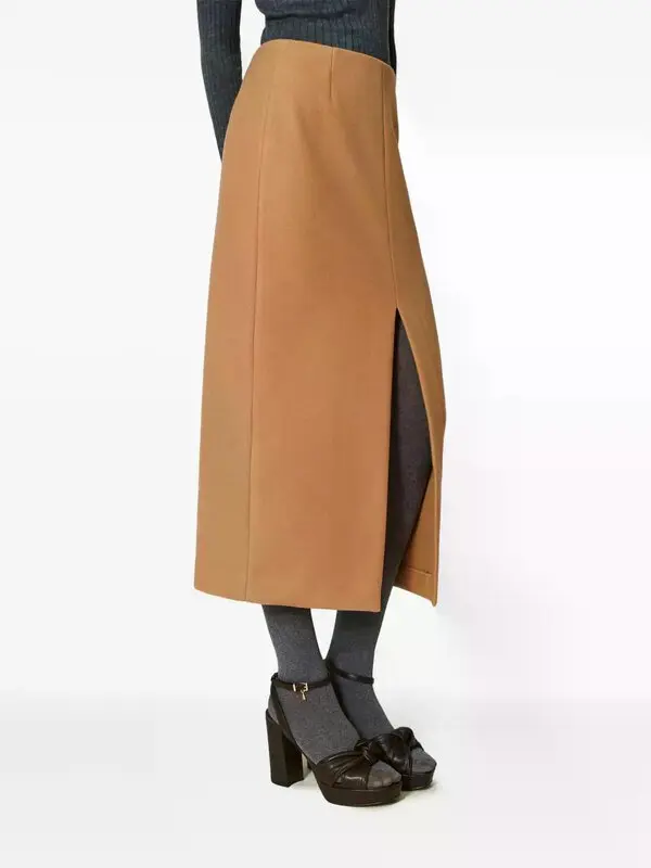 TWINSET Straight Midi Skirt With Front Slit