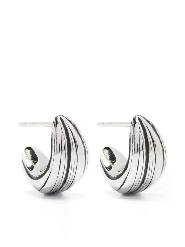 LEMAIRE Girasol Striped Earrings - Silver