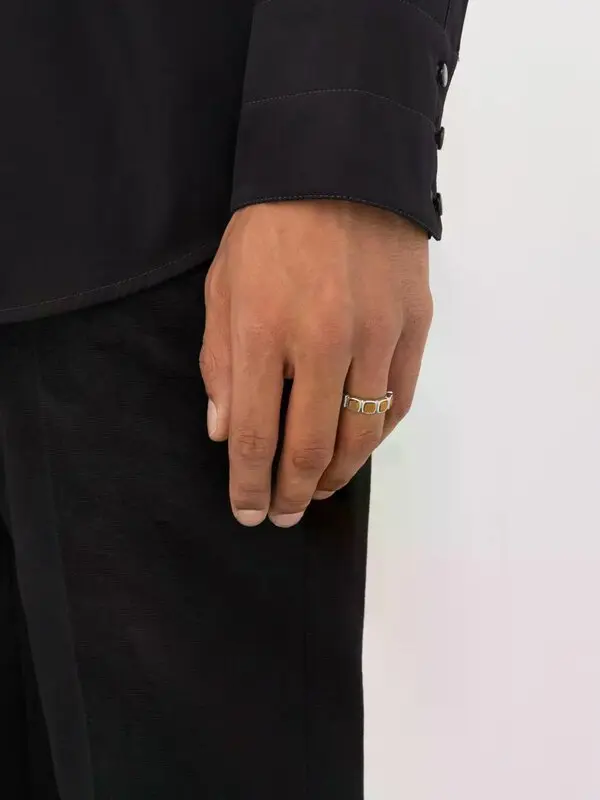 Tom Wood Sterling Cushion Tiger Eye Ring - Silver