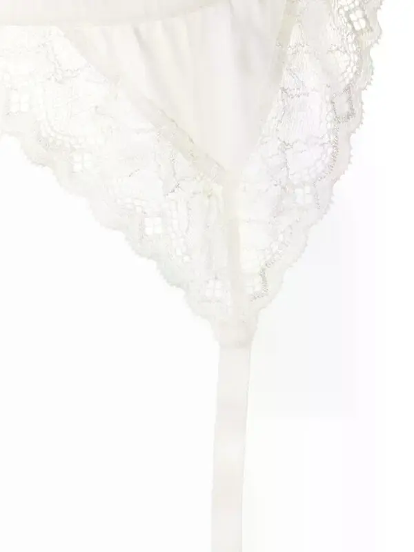FLEUR DU MAL Gardenia Lace Garter Belt