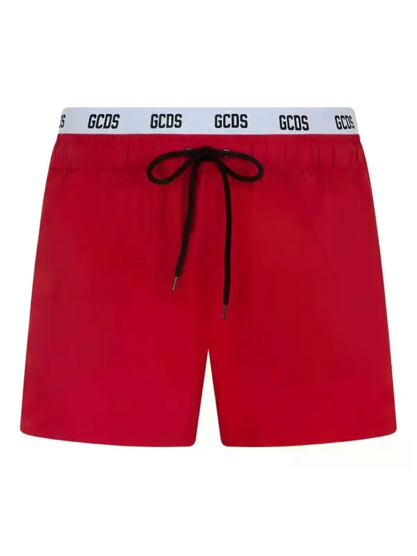 Gcds Essentials Swim Shorts - Red