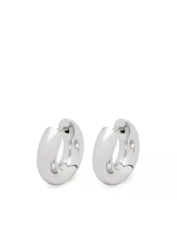 Tom Wood Small Chunky Hoop Earrings - Silver