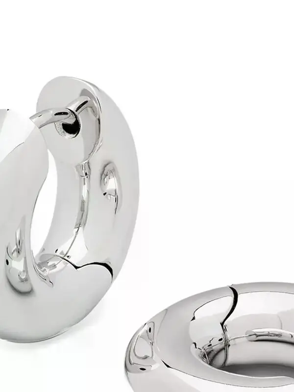 Tom Wood Small Chunky Hoop Earrings - Silver