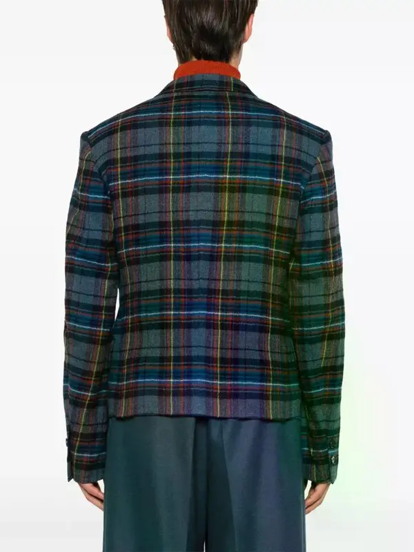 Yohji Yamamoto Tartan Wool Blazer