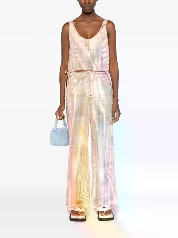 FORTE_FORTE Checked Cropped Top