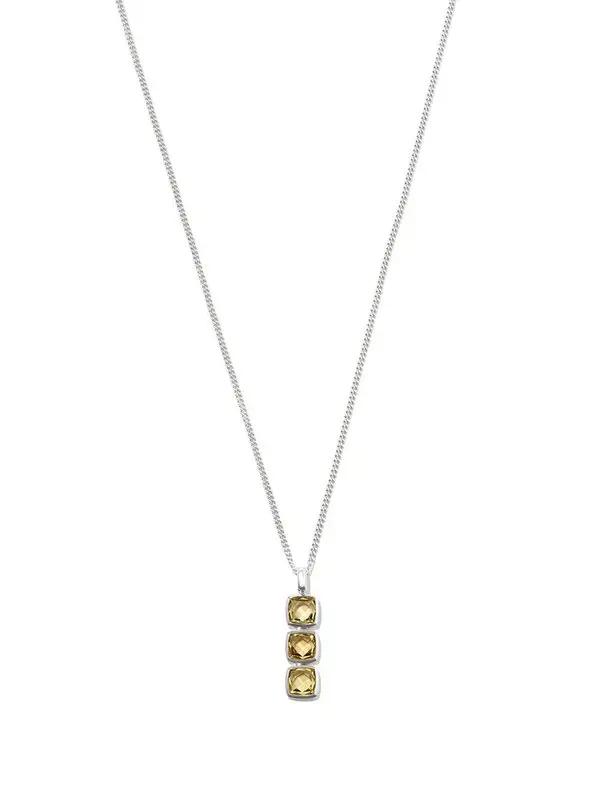 Tom Wood Sterling Quartz Pendant Necklace - Silver