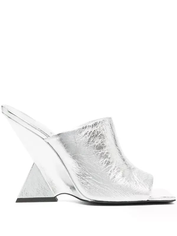 Attico Cheope Wedge Sandals - Silver