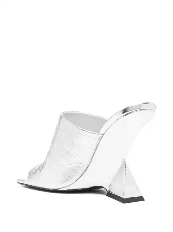 Attico Cheope Wedge Sandals - Silver
