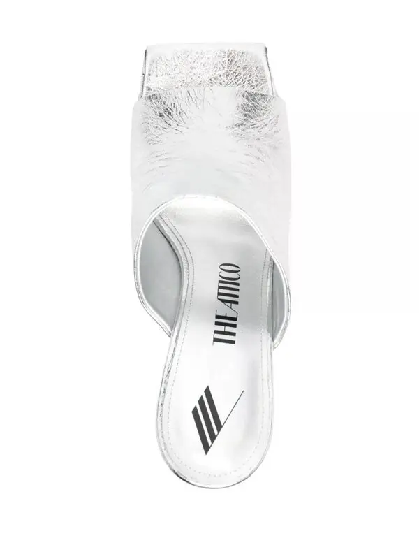 Attico Cheope Wedge Sandals - Silver