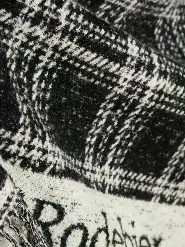 Rodebjer Check-pattern Fringed Scarf
