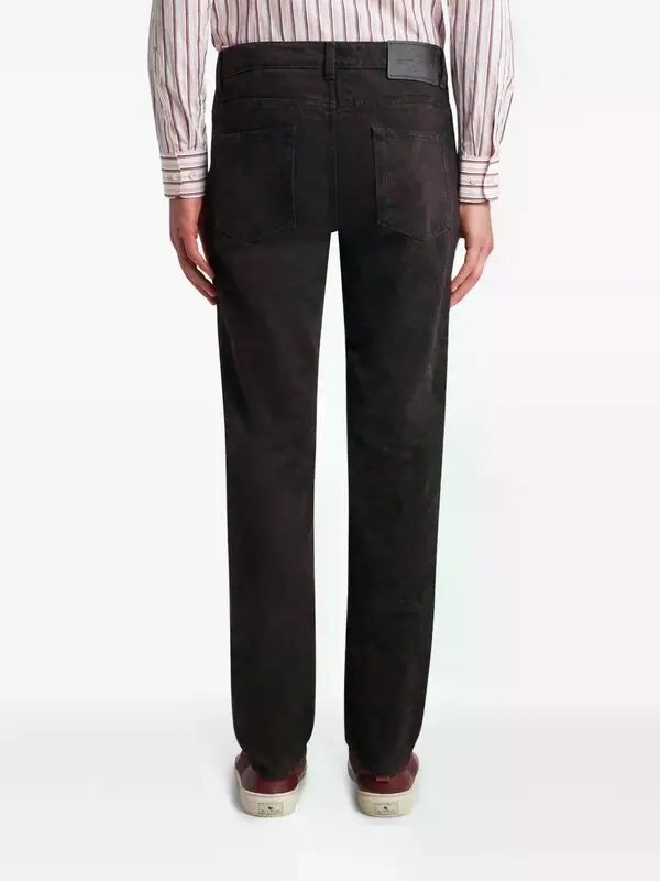Etro Paisley-pattern Slim-fit Jeans - Red