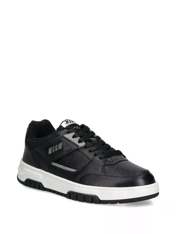 MSGM Panelled Leather Sneakers