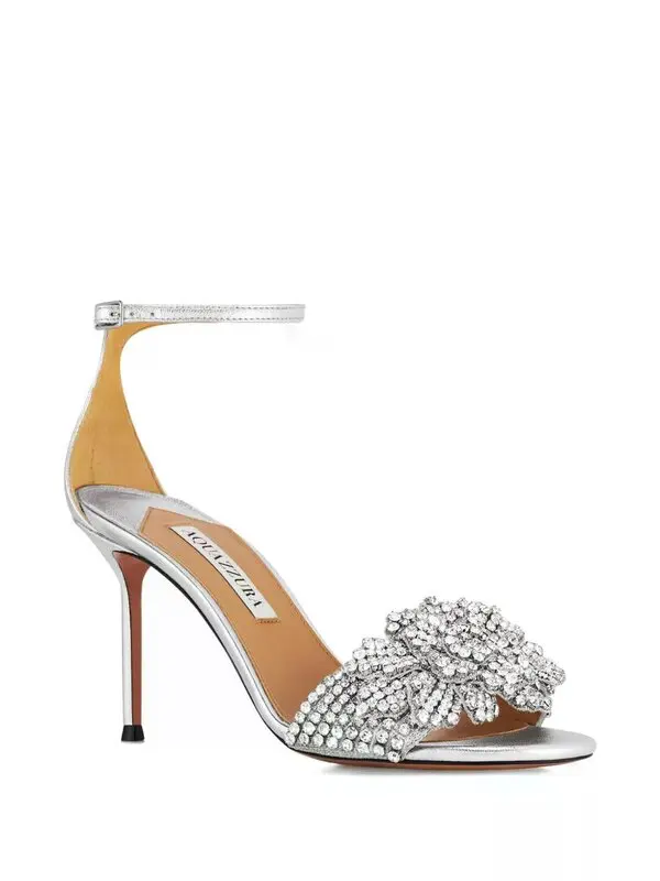 AQUAZZURA 85mm Peony Crystal Sandals