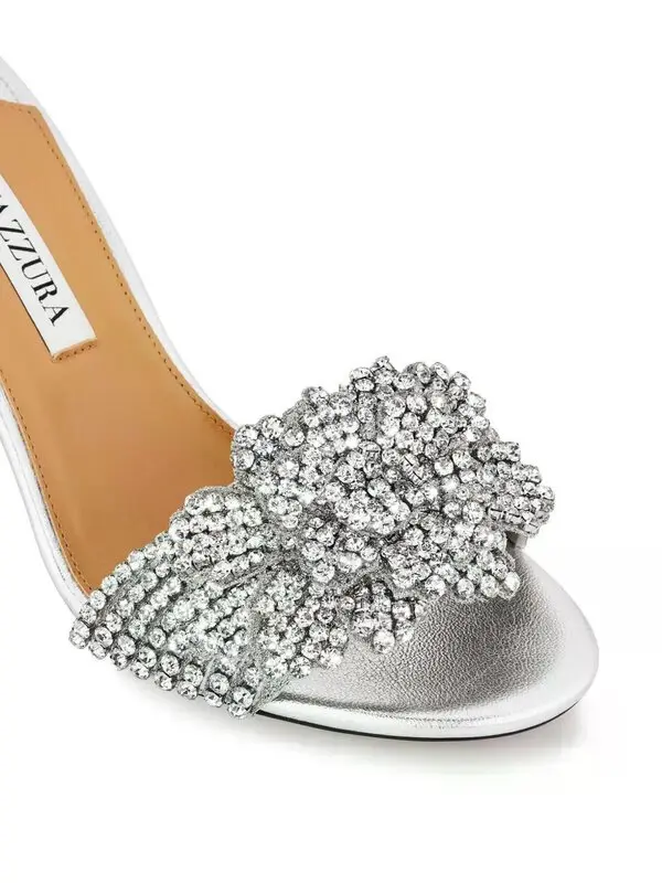 AQUAZZURA 85mm Peony Crystal Sandals