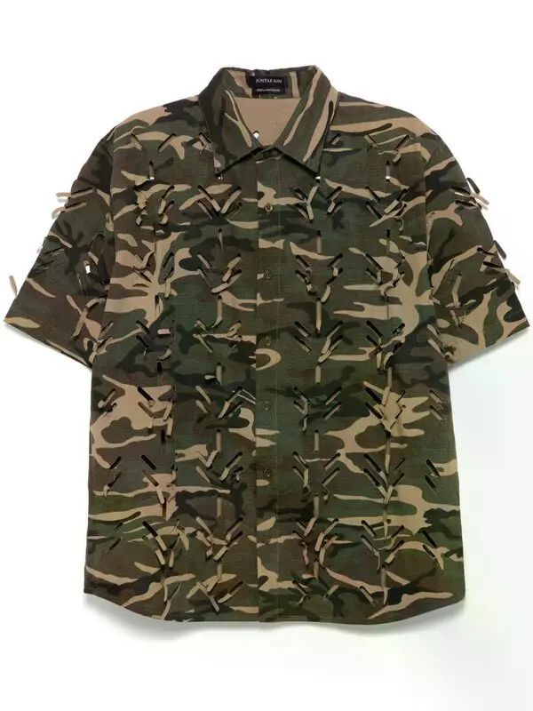 JUNTAE KIM Laser-slashed Shirt