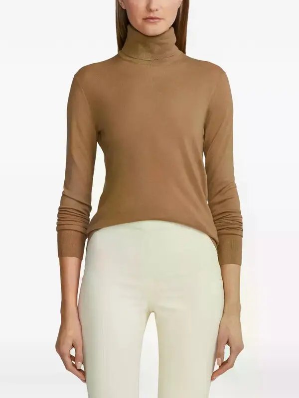 Ralph Lauren Cashmere Jersey Long Sleeve Sweater