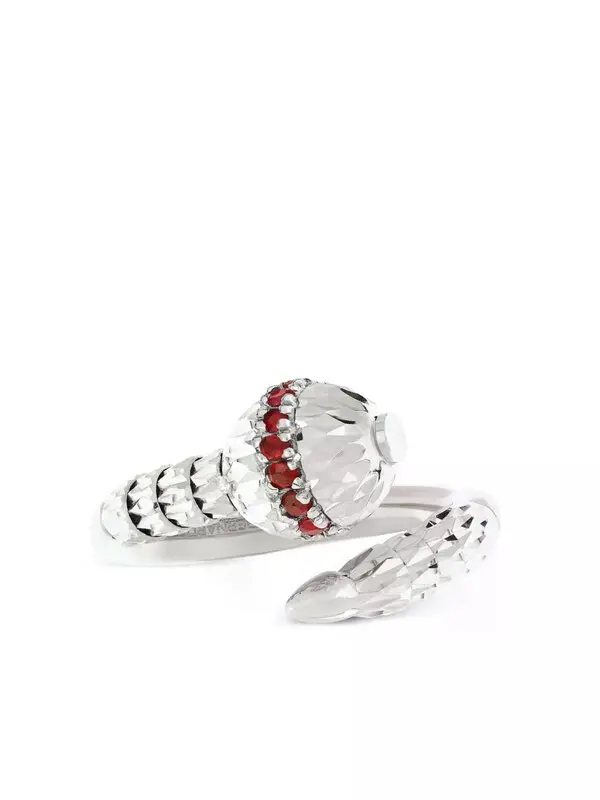 OFFICINA BERNARDI 18kt White Gold Ophidia Ruby Ring - Silver