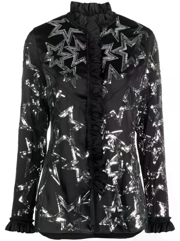 Rabanne Sequin Star Embellished Shirt