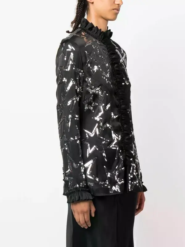 Rabanne Sequin Star Embellished Shirt