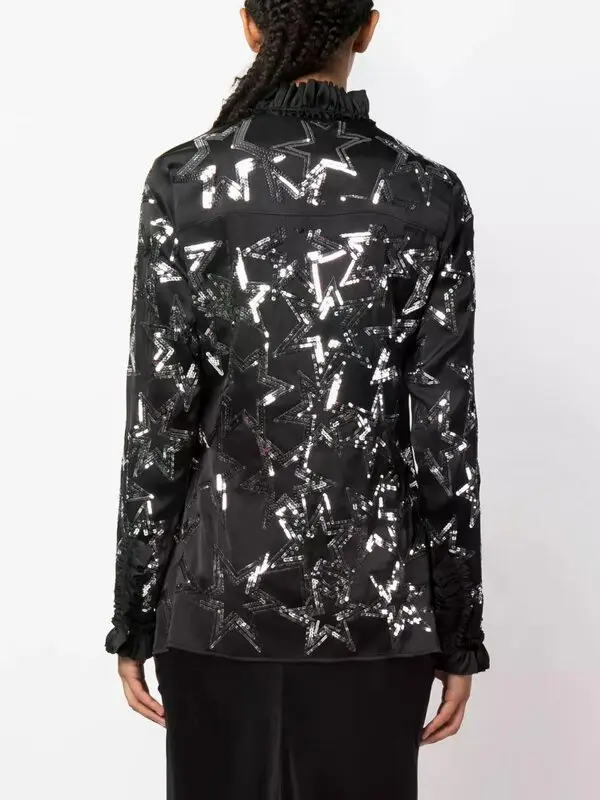Rabanne Sequin Star Embellished Shirt