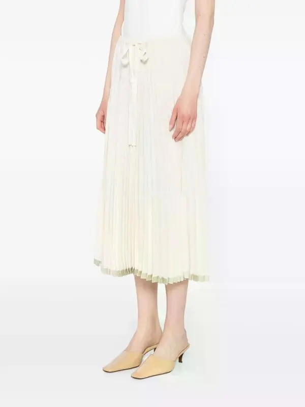Vince Pleated Tiered Skirt - Neutrals